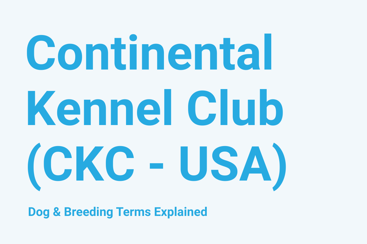 Continental Kennel Club (CKC - USA): Dog & Breeding Term Explained ...
